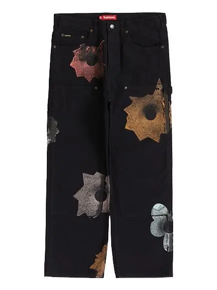 Supreme Nate Lowman Double Knee Painter Pant - Black