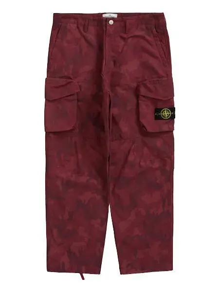 Supreme Stone Island Reactive Ice Camo Ripstop Cargo Pant - Red