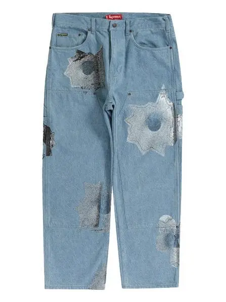 Supreme Nate Lowman Double Knee Painter Pant - Denim