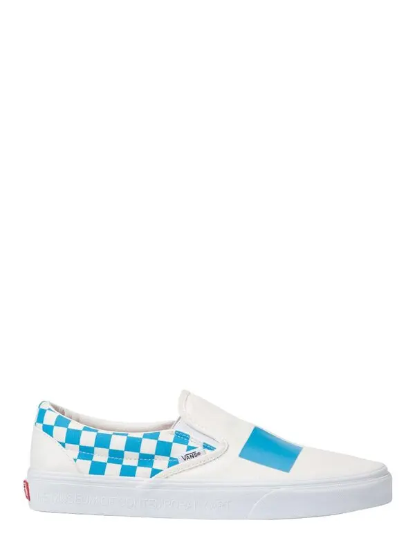 VANS Classic Slip-on Moca Sneakers - Logo/cyan