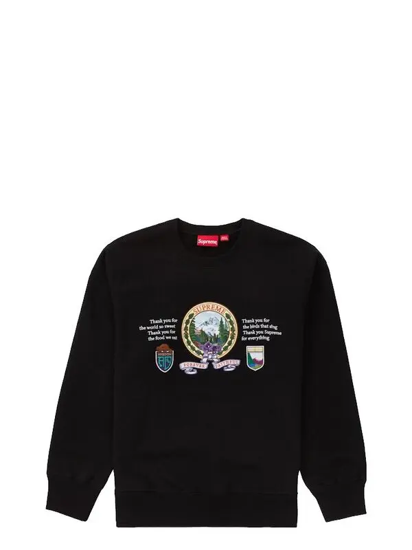Supreme Mountain Crewneck Sweatshirt - Black
