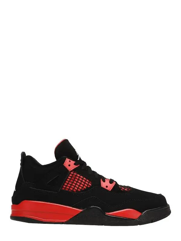 JORDAN 4 Retro Red Thunder Sneakers - Black