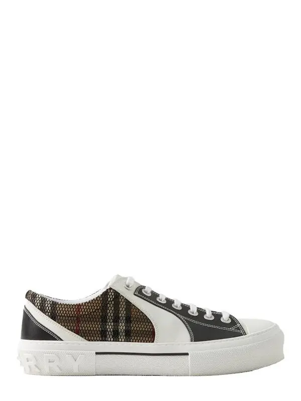 Burberry Cotton Check Sneakers - Black/white