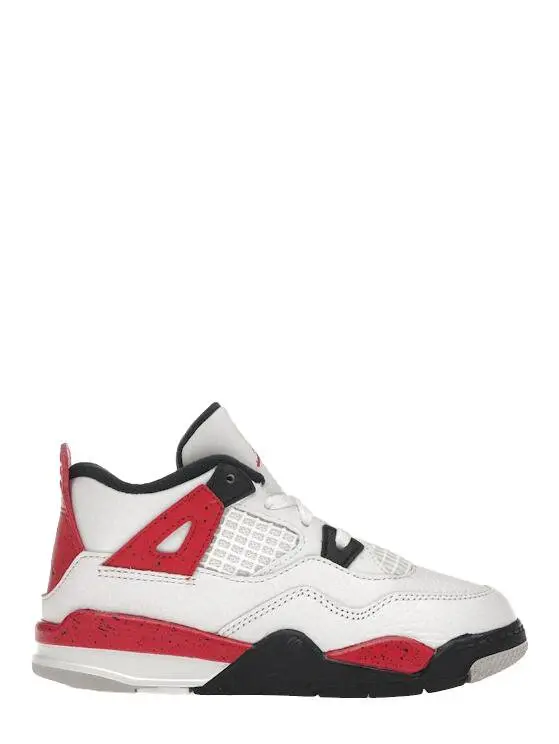 JORDAN 4 Retro Red Cement Sneakers - White/fire Red/black