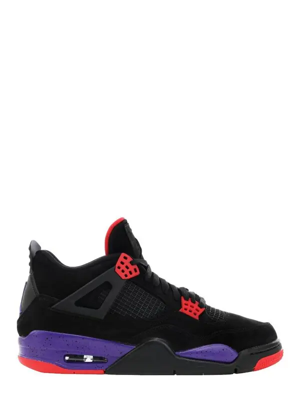 JORDAN 4 Retro Raptors - Black/court Purple/university Red