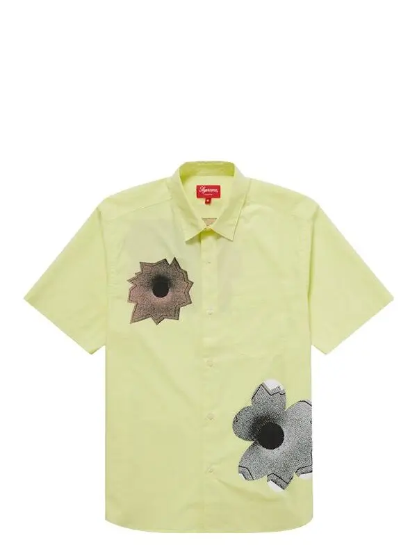 Supreme Nate Lowman Short Sleeve Shirt - Pale Yellow