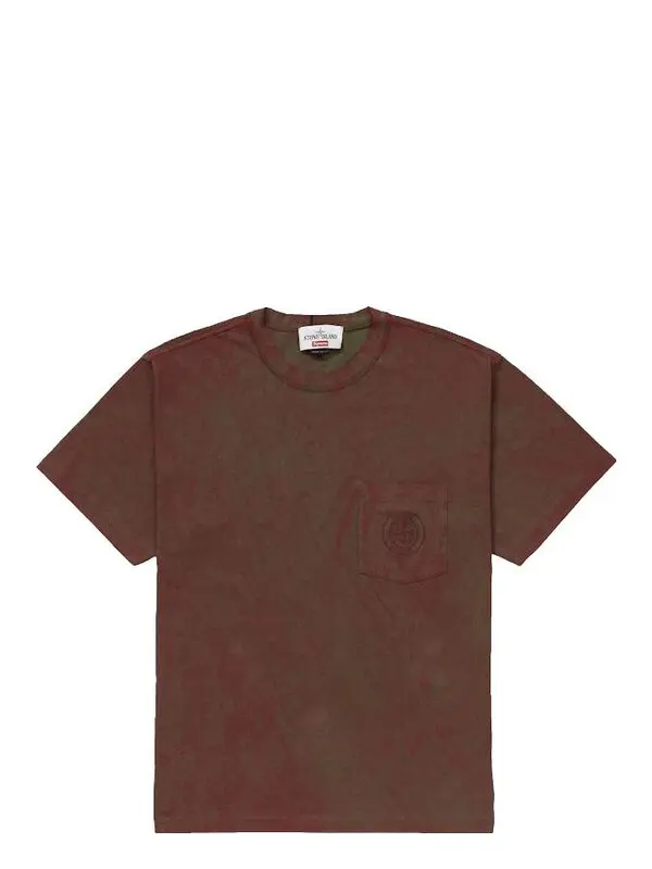 Supreme Stone Island Pocket Tee Shirt - Red