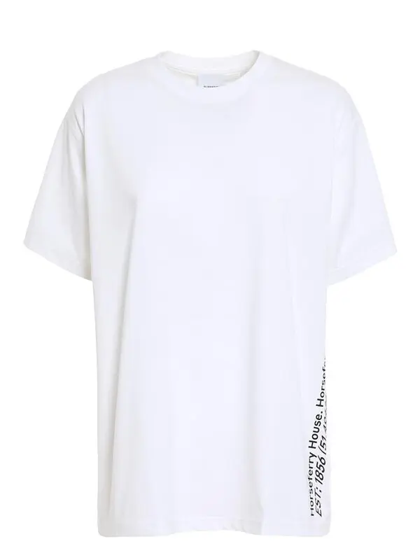 Burberry Horseferry Print Oversized T-shirt - White/black