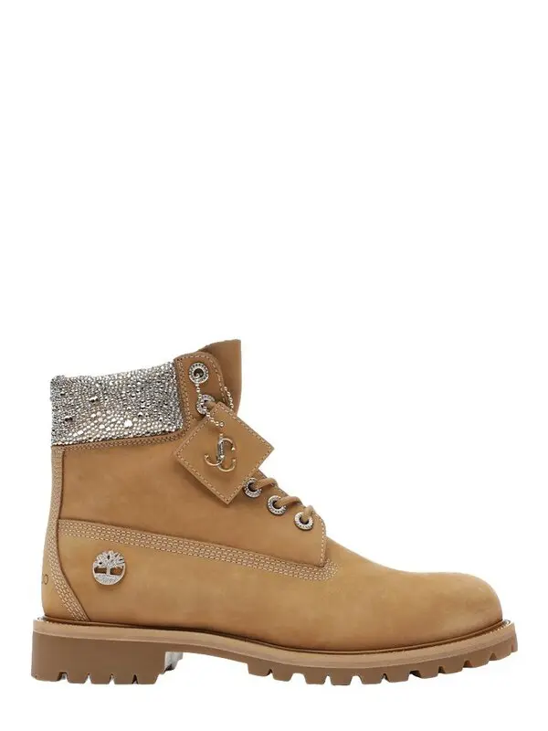 Timberland X Jimmy Choo 6" Premium Boots With Swarovski Crystals - Wheat/crystal