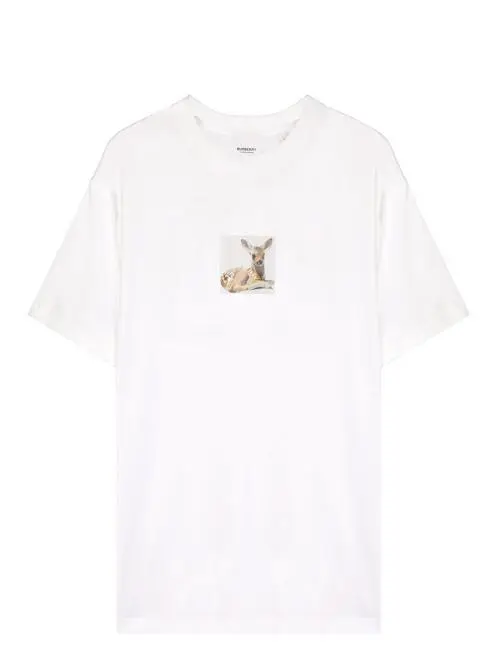 Burberry Deer Print T-shirt - White