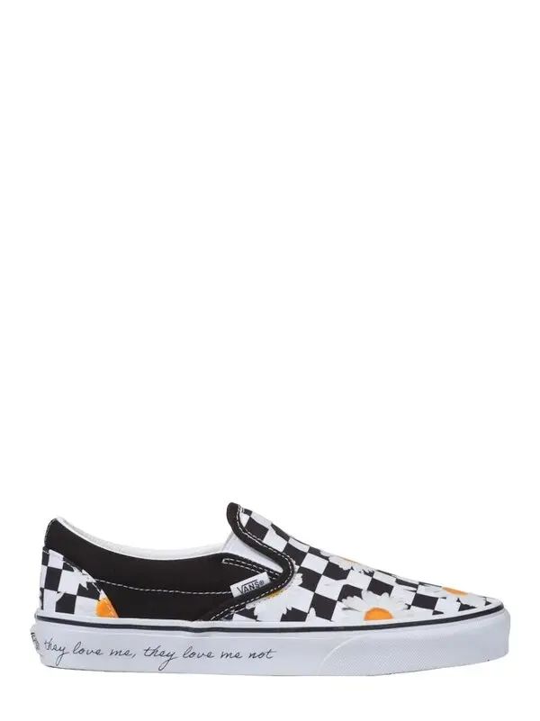 VANS Classic Slip-on Sneakers - White/black/floral