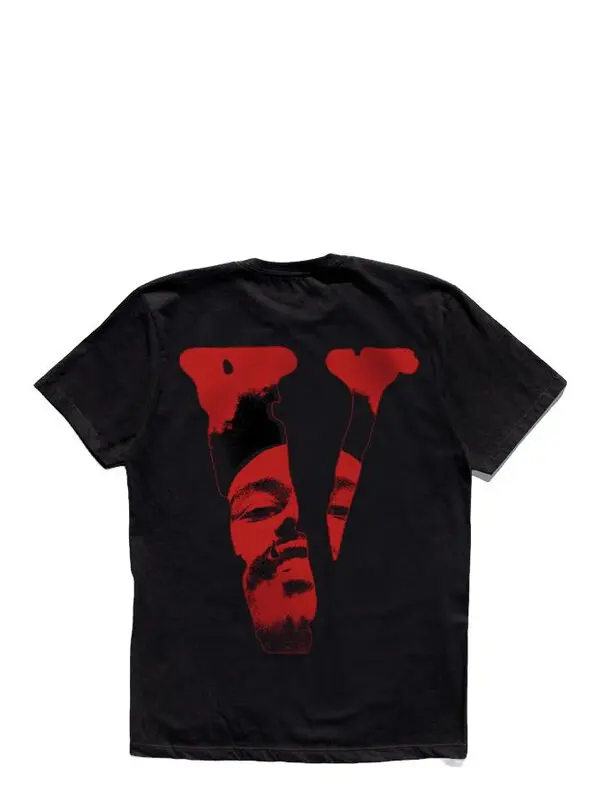 THE WEEKND X Vlone After Hours Blood Drip Tee Shirt - Black