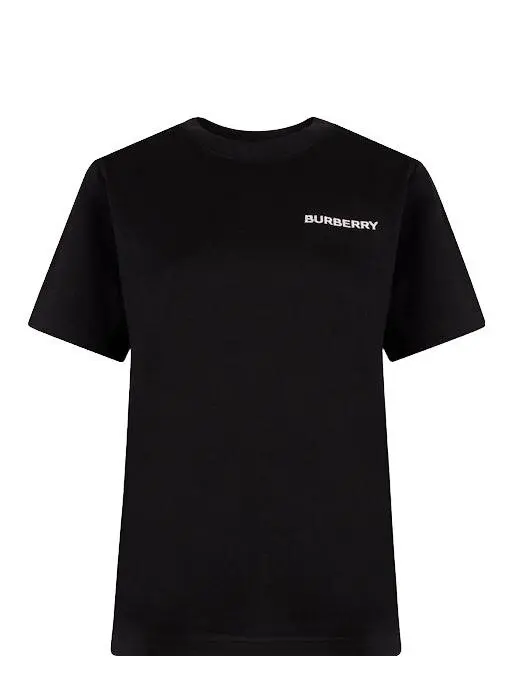 Burberry Monogram Cotton T-shirt - Black