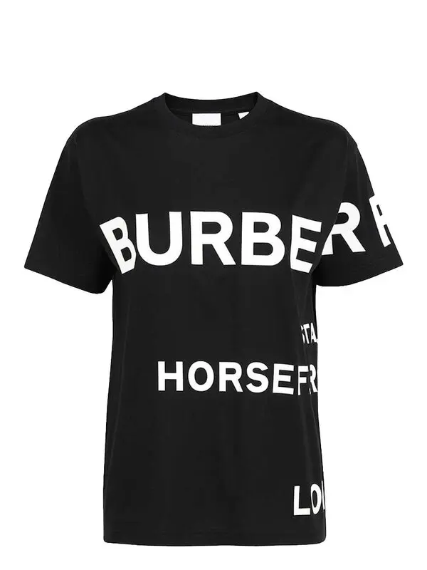 Burberry Horseferry Print Oversized T-shirt - Black/white
