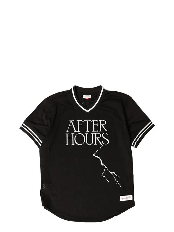 THE WEEKND X Mitchell & Ness After Hours Mesh Baseball Jersey - Black