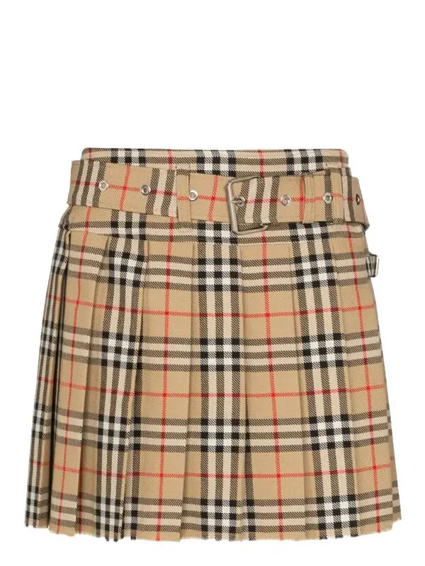 Burberry Wool Kilt Skirt - Vintage Check