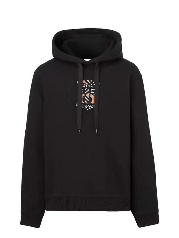 Burberry Tb Monogram Hoodie - Black