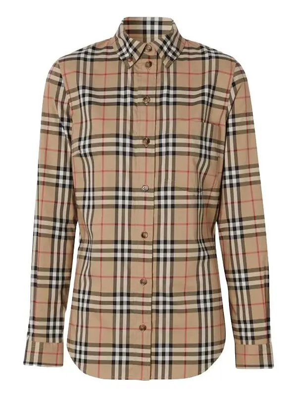 Burberry Classic Check Button Down Shirt - Vintage Check