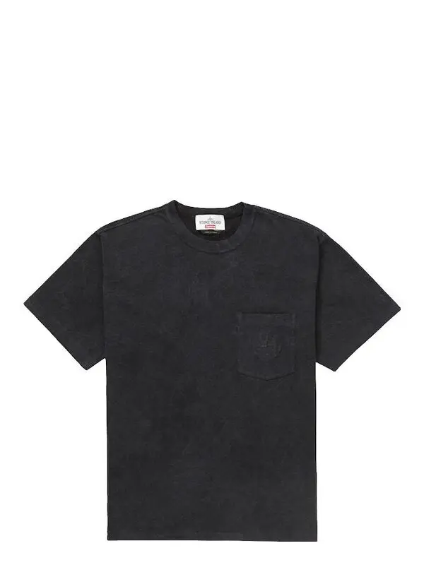 Supreme Stone Island Pocket Tee Shirt - Black