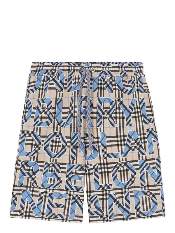 Burberry Vintage Check Drawstring Shorts - Archive Beige Blue