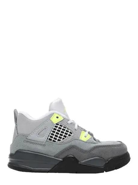 JORDAN 4 Retro Se 95 Neon Sneakers - Cool Grey/volt/wolf Grey