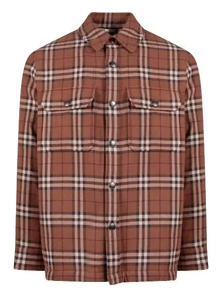 Burberry Checked Jacket - Brown