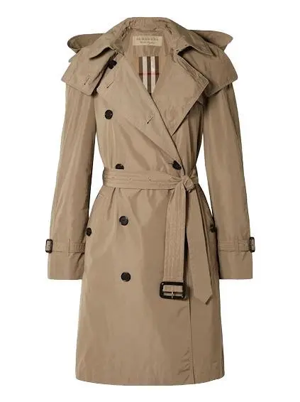 Burberry Amberford Hooded Trench Coat - Beige