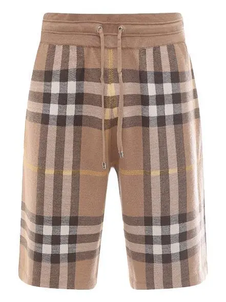 Burberry Tartan Motif Bermuda Shorts - Beige