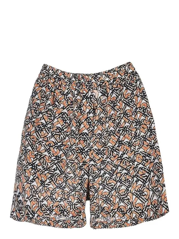 Burberry Tb Monogram Shorts - White/beige