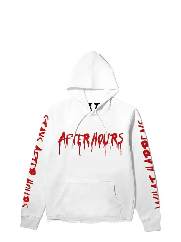 THE WEEKND X Vlone What Happens After Hours Pullover Hoodie - White