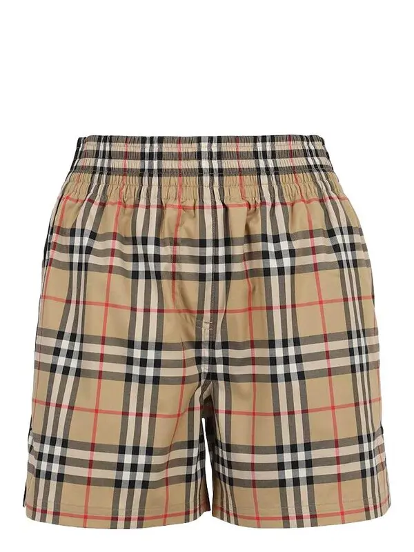Burberry Stretch Cotton Shorts - Vintage Check
