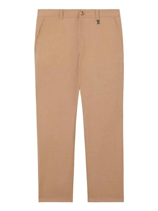 Burberry Tb Straight-leg Trousers - Dusty Sand