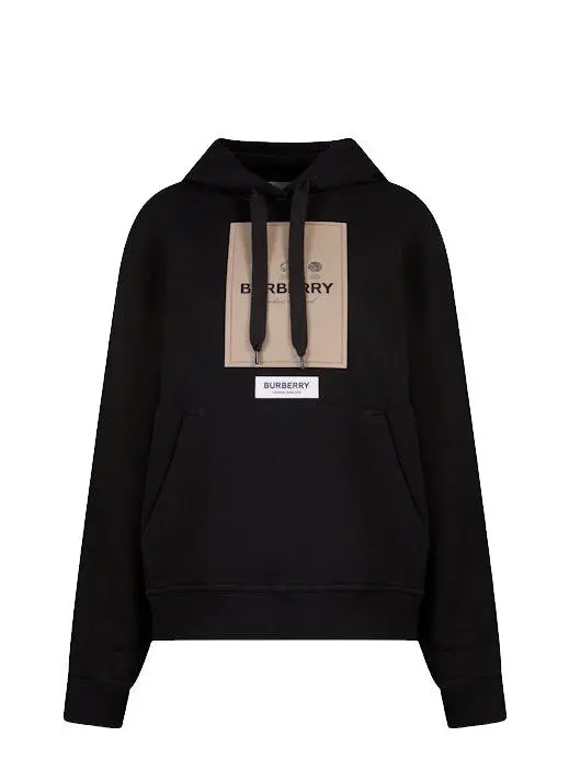 Burberry Organic Cotton Logo Sweatshirt - Black
