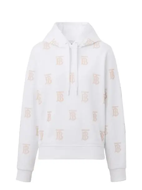 Burberry Monogram Print Hoodie - White/beige