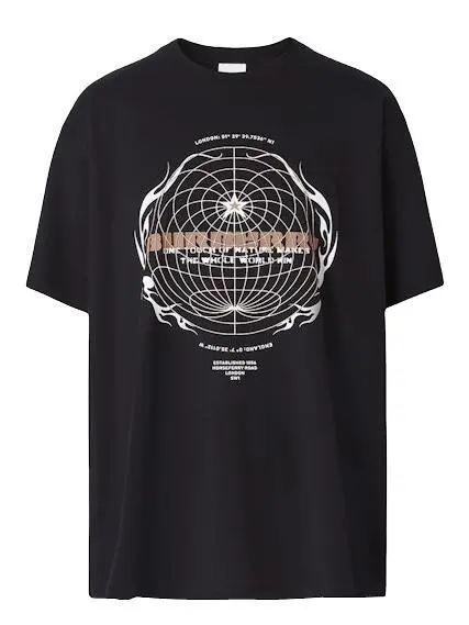 Burberry Totnes Globe Logo T-shirt - Black