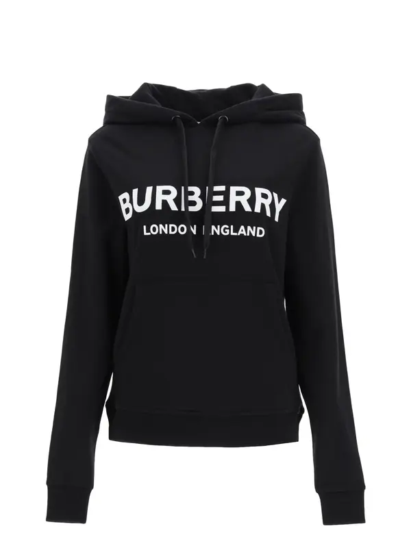 Burberry Logo Hoodie - Black
