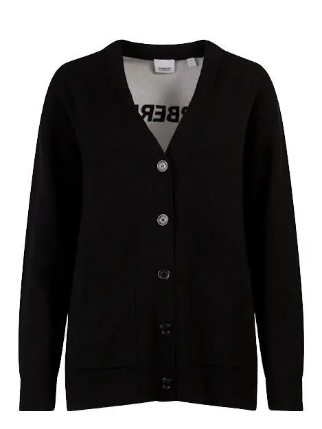 Burberry Wool Blend Cardigan - Black