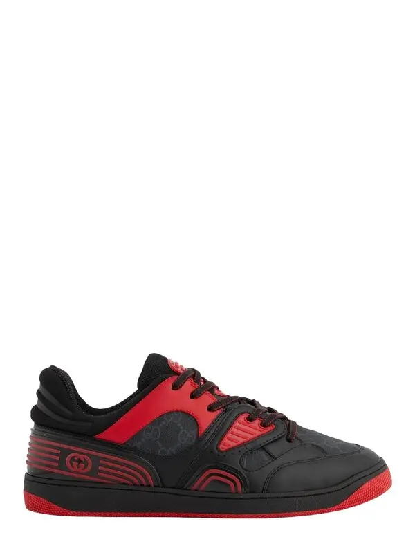 Gucci Basket Lowin Sneakers - Black/red