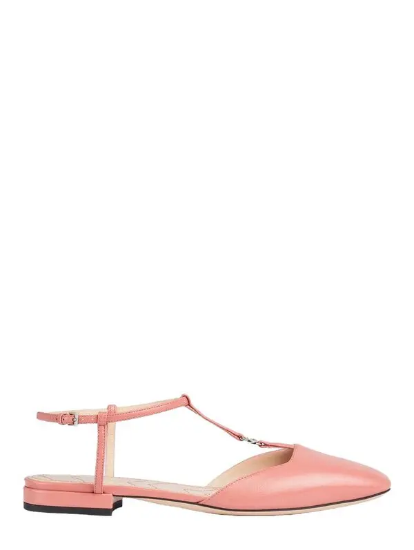 Gucci Double G Leather Ballet Flats - Pink Leather