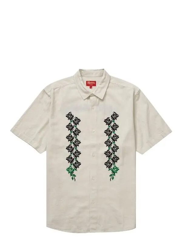 Supreme Needlepoint Short Sleeve Shirt - White