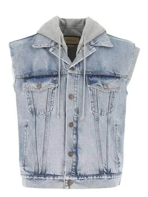 Gucci Denim Sleeveless Jacket - Blue