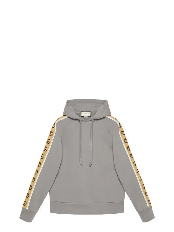 Gucci Cotton Jersey Hooded Sweatshirt - Grey