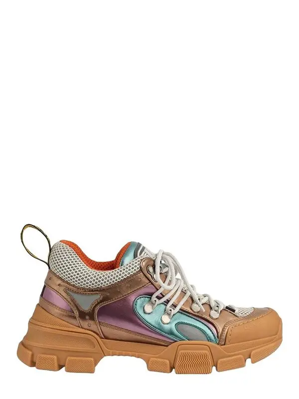 Gucci Flashtrek Sneakers - Brown/pink/teal