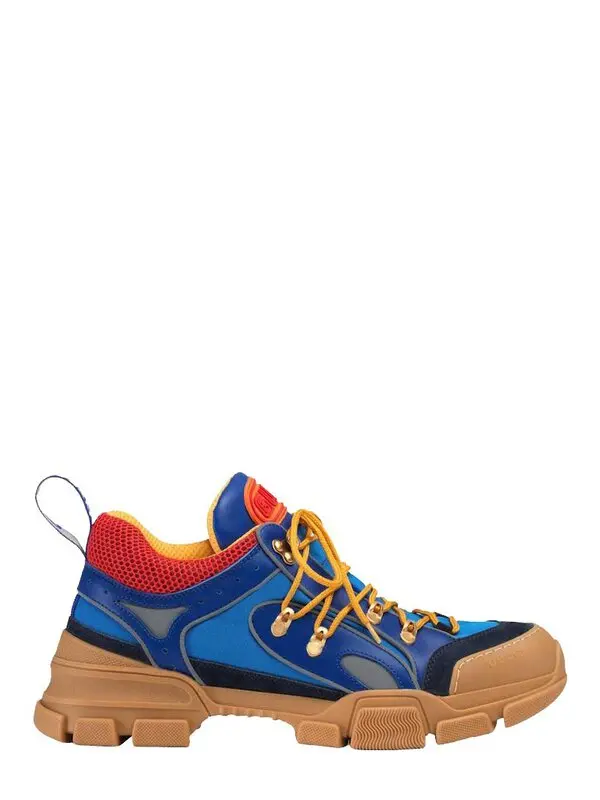 Gucci Flashtrek Sega Suede Sneakers - Blue/red/yellow