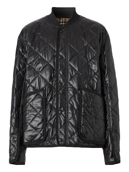 Burberry Quilted Bomber Jacket - Black
