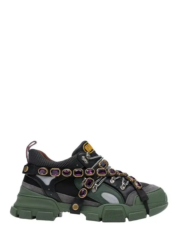 Gucci Flashtrek Sega Crystal Sneakers - Green