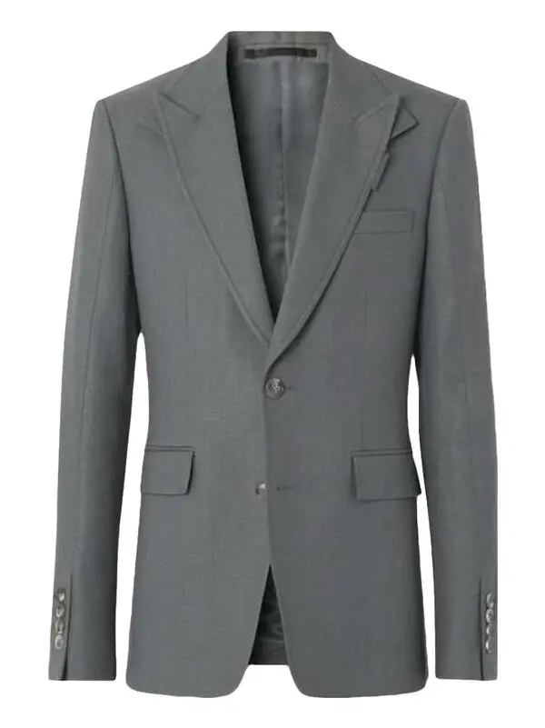 Burberry Tailored Wool Ramie Jacket - Tempest Grey