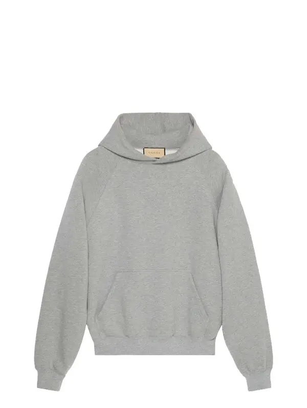 Gucci Cotton Hooded Sweatshirt With Print - Grey