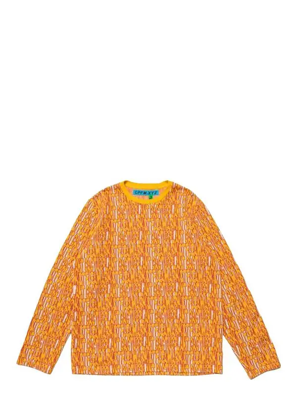 CACTUS PLANT FLEA MARKET Anxiety Jacquard Longsleeve Knit - Orange