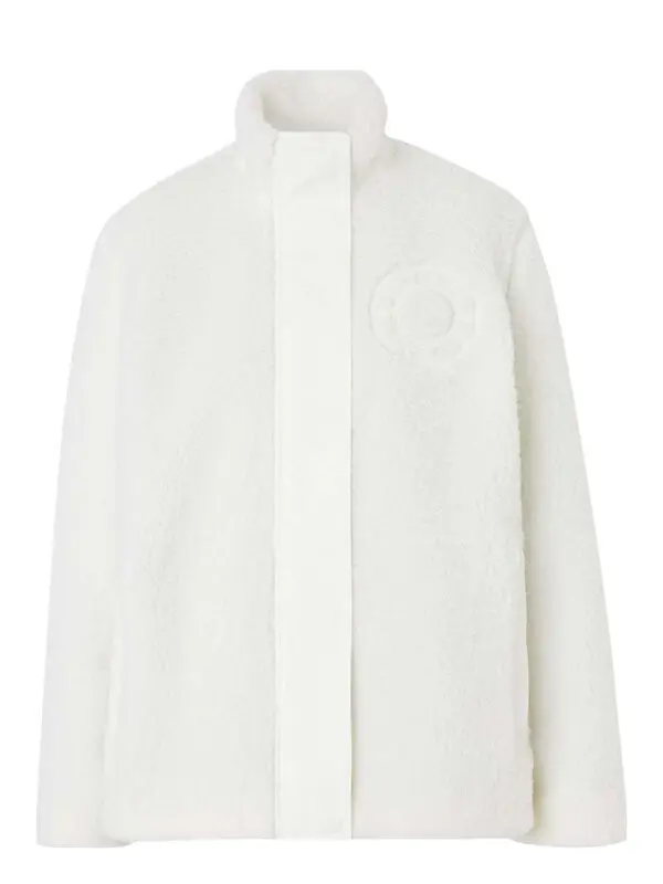 Burberry Woolblend Fleece Jacket - White